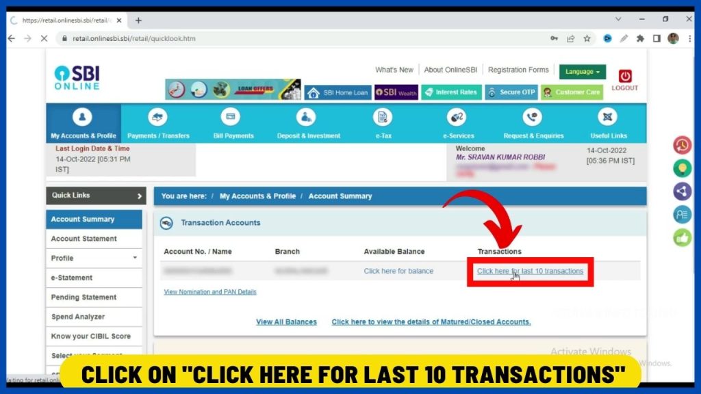 SBI: How to Download SBI Bank statement from Net banking