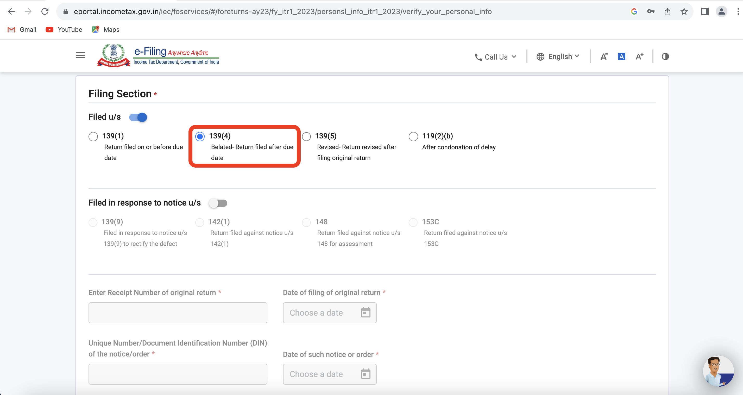How to file Belated Return online? [Sec 139(4)] | SR Academy India